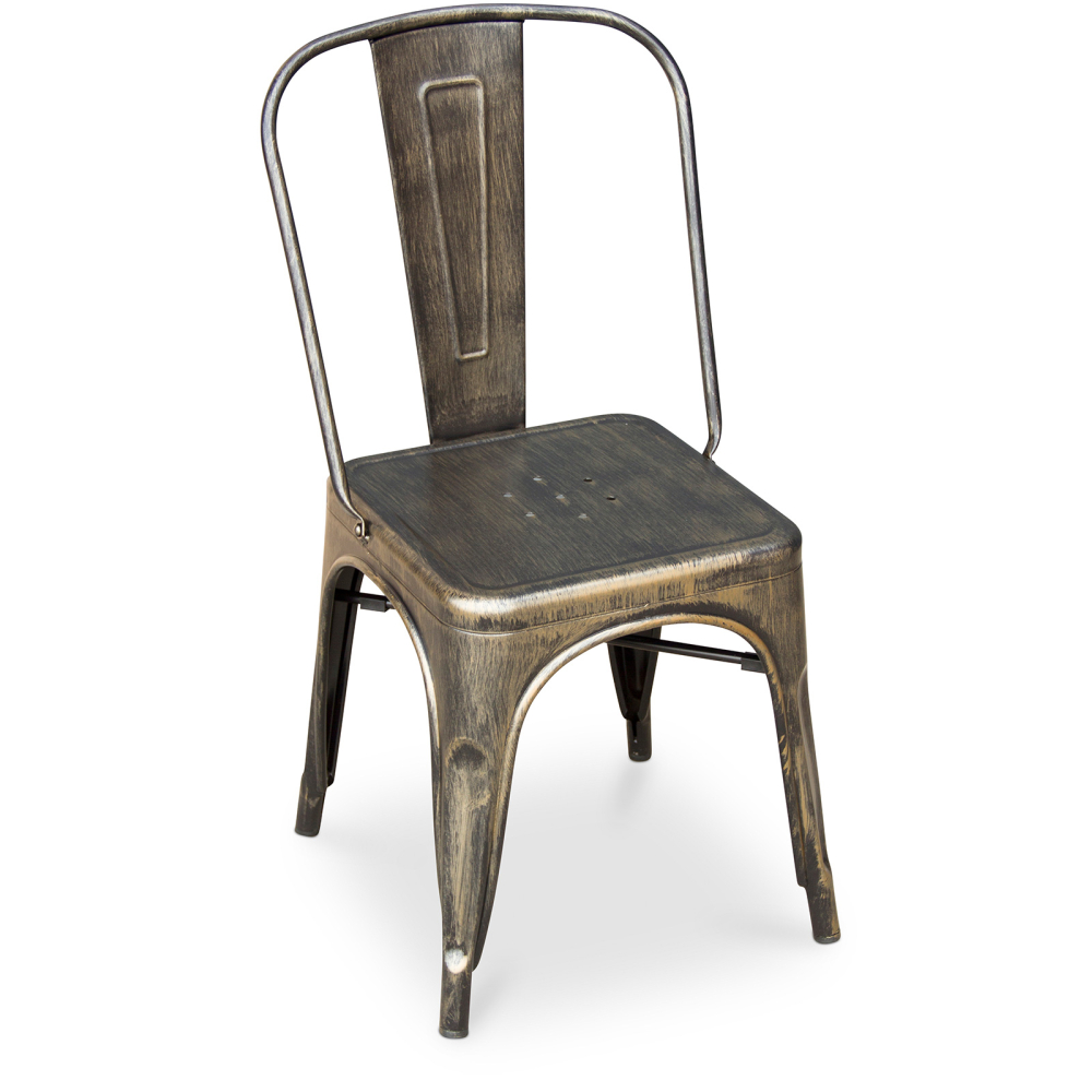 Buy Dining chair Bistrot Metalix Industrial Square Metal - New Edition ...