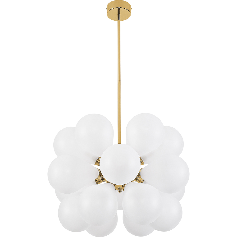 Buy Jacobella 18 bulbs suspension lamp - Metal and glass in the UK ...