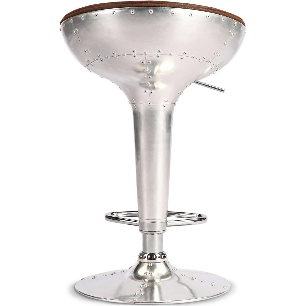 Buy Aviator Bar Stool - Microfibre in Imitation Weathered Leather in ...