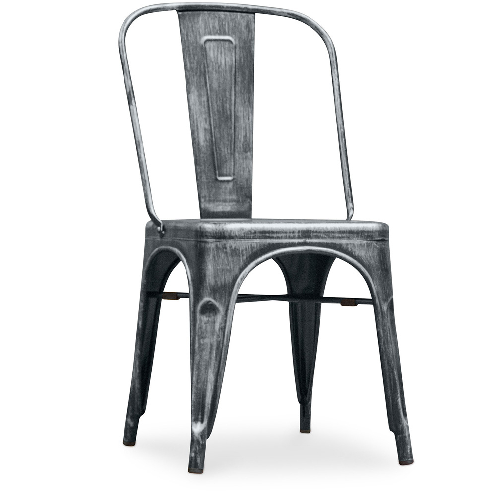 Buy Dining chair Bistrot Metalix Industrial Square Metal - New Edition ...