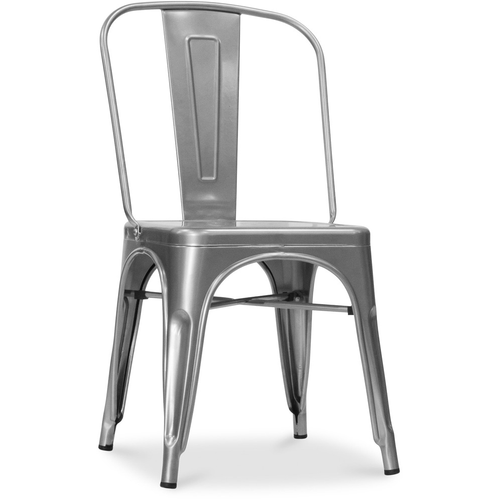 Buy Dining chair Bistrot Metalix Industrial Square Metal - New Edition ...