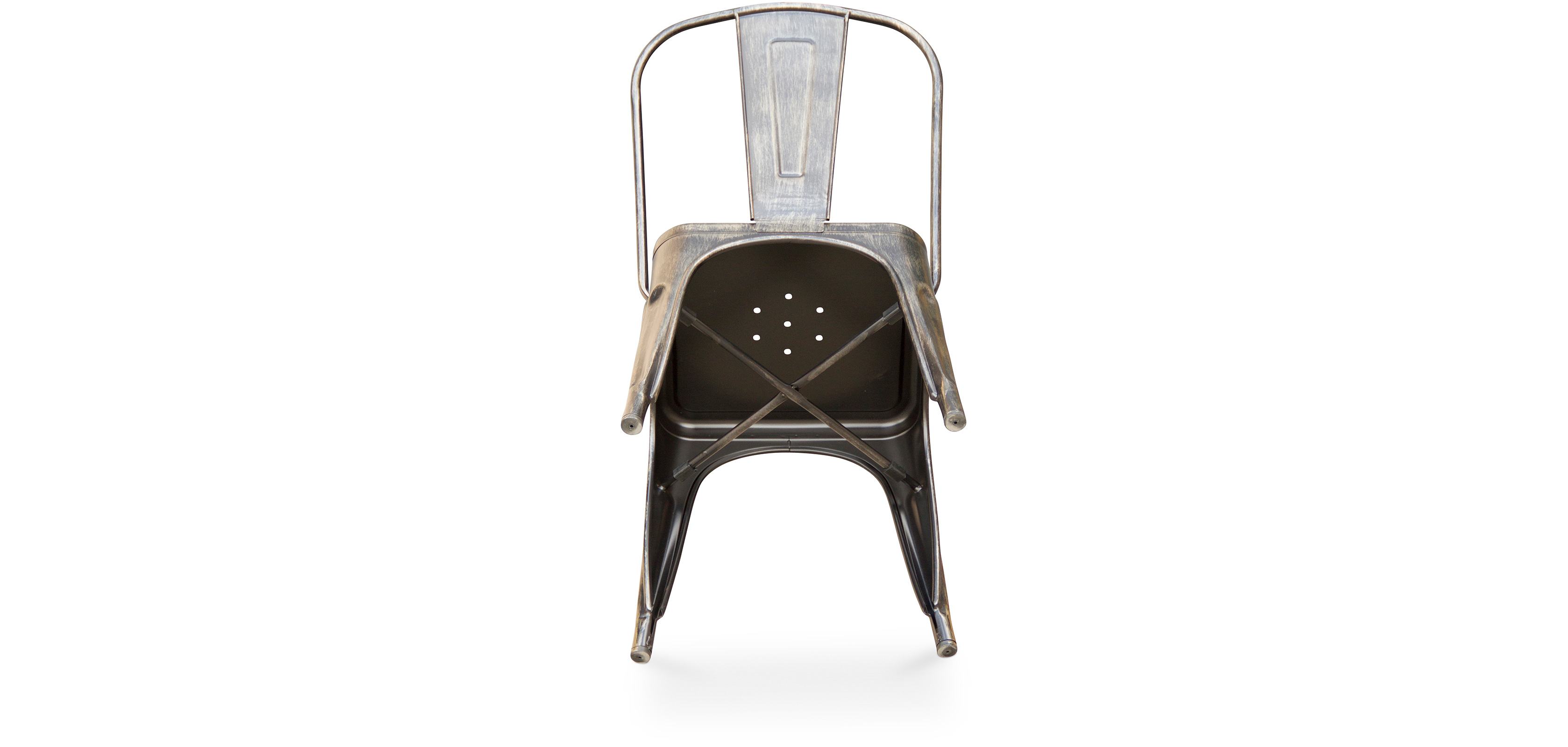 Buy Dining chair Bistrot Metalix Industrial Square Metal - New Edition ...