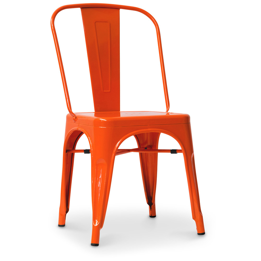 Buy Dining chair Bistrot Metalix Industrial Square Metal - New Edition ...