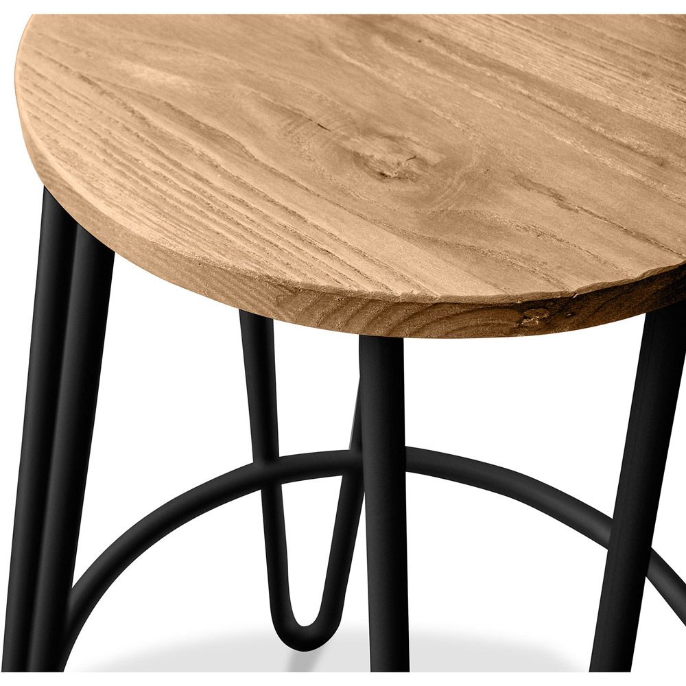 Buy Hairpin Stool - 74cm - Light wood and metal in the UK | MyFaktory