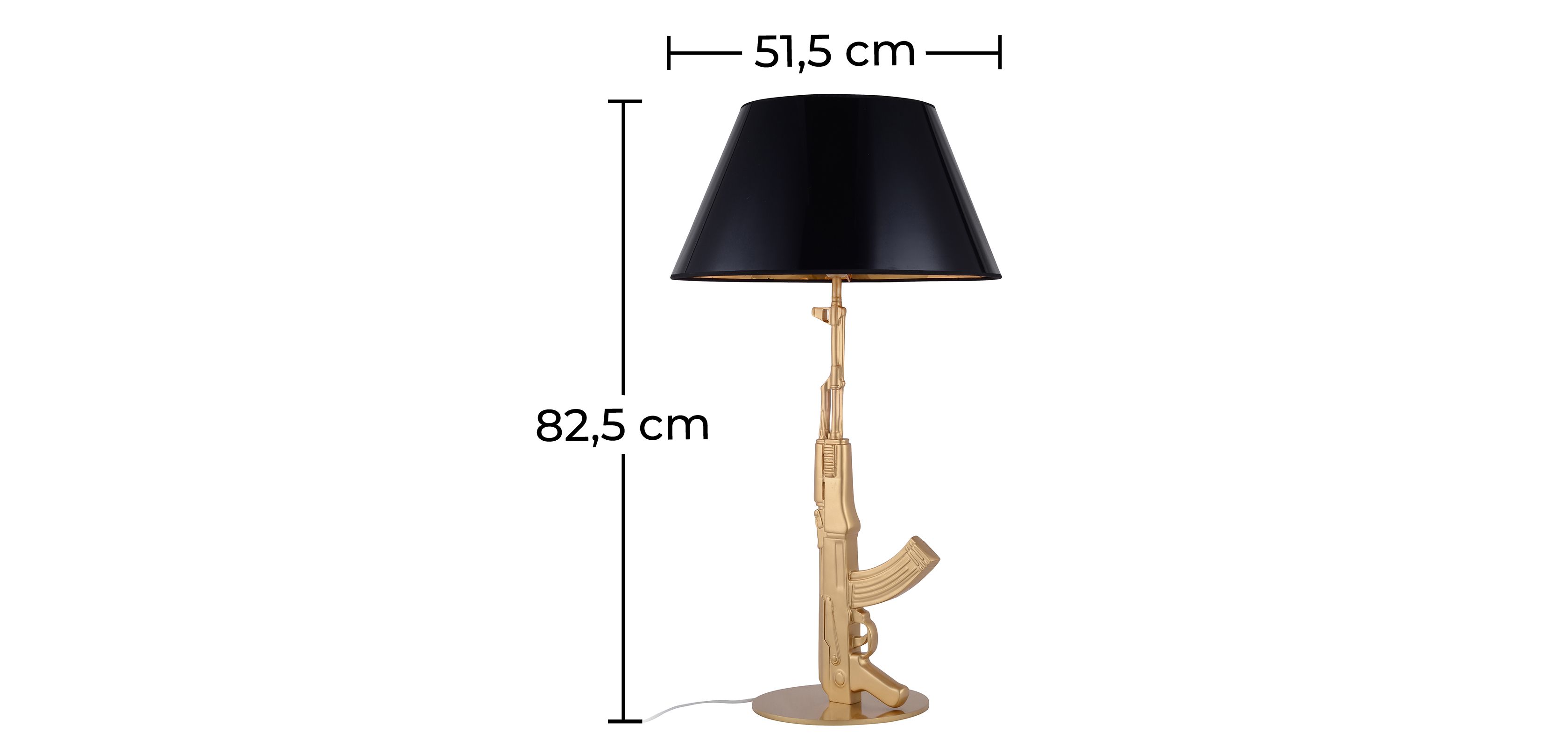 Buy AK47 Rifle Table Lamp Gold 22732 in the UK | MyFaktory